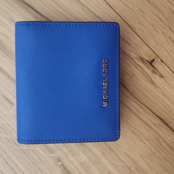 Michael Kors Collection | Bags | Michael Kors Small Wallet Blue | Poshmark